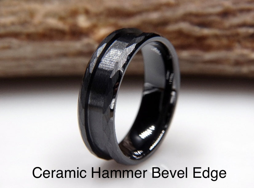 Ceramic Hammer Bevel Ring – Remember When